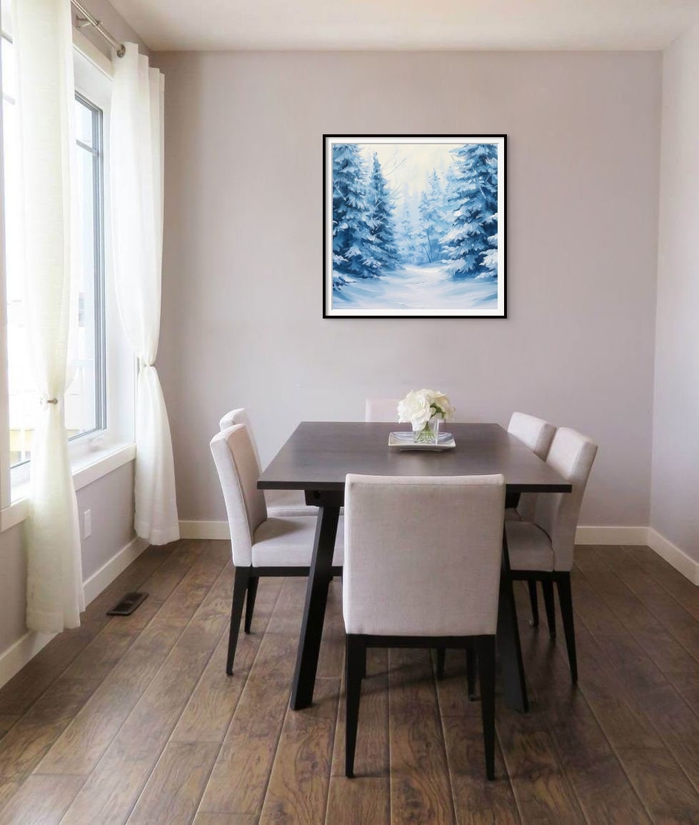 Frozen Winter Forest: Snowy Pine Trees Landscape, Christmas Forest ...