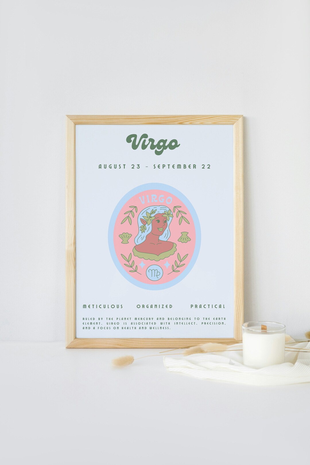 VIRGO Wall Art Zodiac Poster Printable, Virgo Art, Virgo Wall Art ...