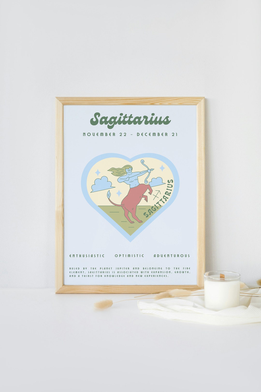 SAGITTARIUS Zodiac Poster Printable, Sagittarius Art, Sagittarius Wall ...