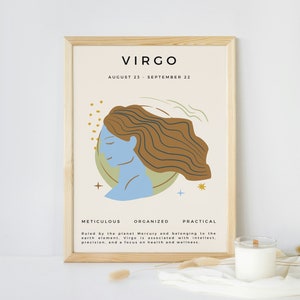 VIRGO Wall Art Zodiac Poster Printable, Virgo Art, Virgo Wall Art ...