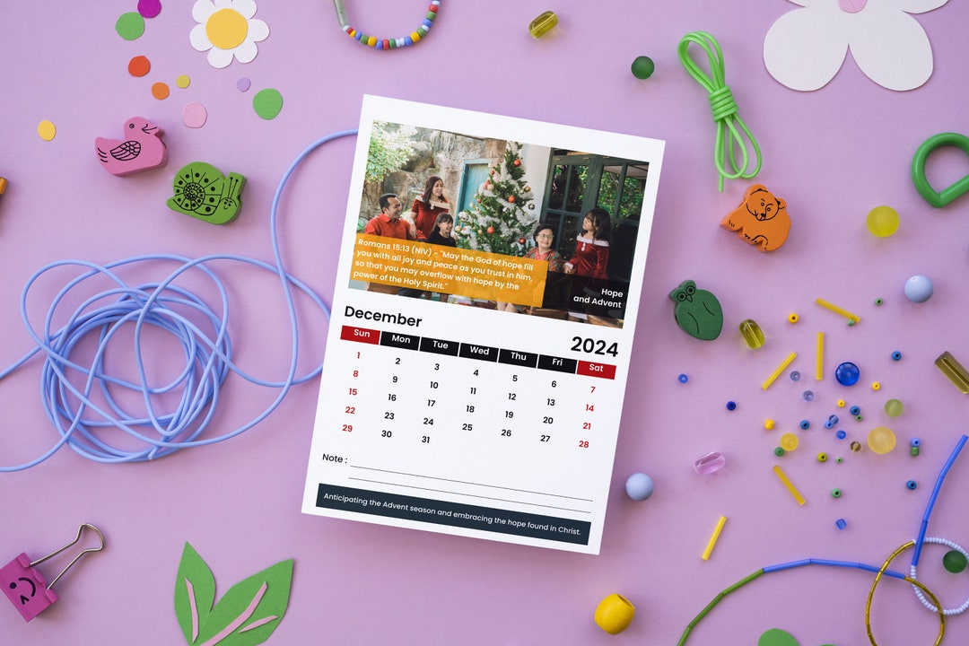 Editable Monthly Calendar With Bible Verses, 2024 Christian Calendar ...