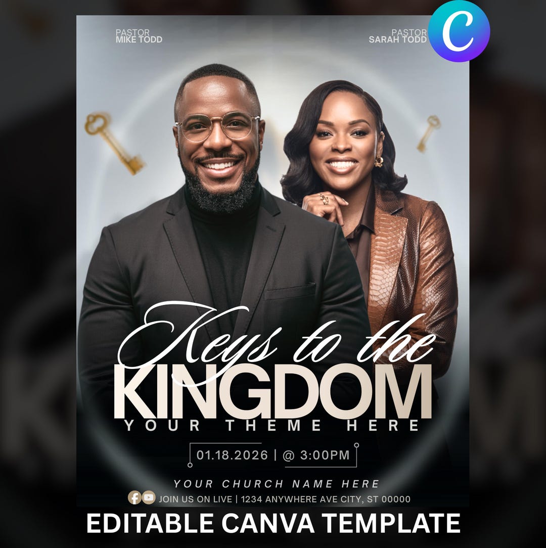 Keys to the Kingdom Church Flyer | Custom Theme Revival Flyer ...
