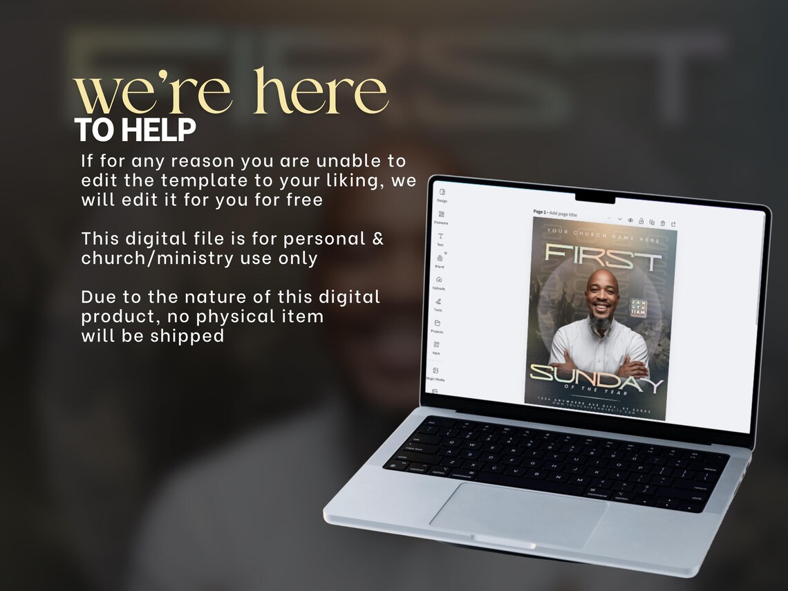 Sunday of the Year Church Flyer Template | First Sunday Service Flyer ...