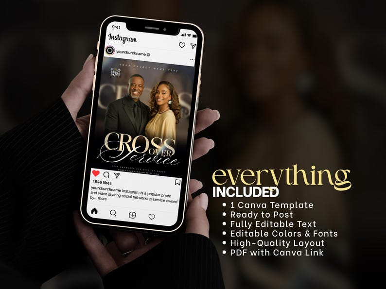 Crossover Service Church Flyer Template | New Year’s Eve Watch Night ...