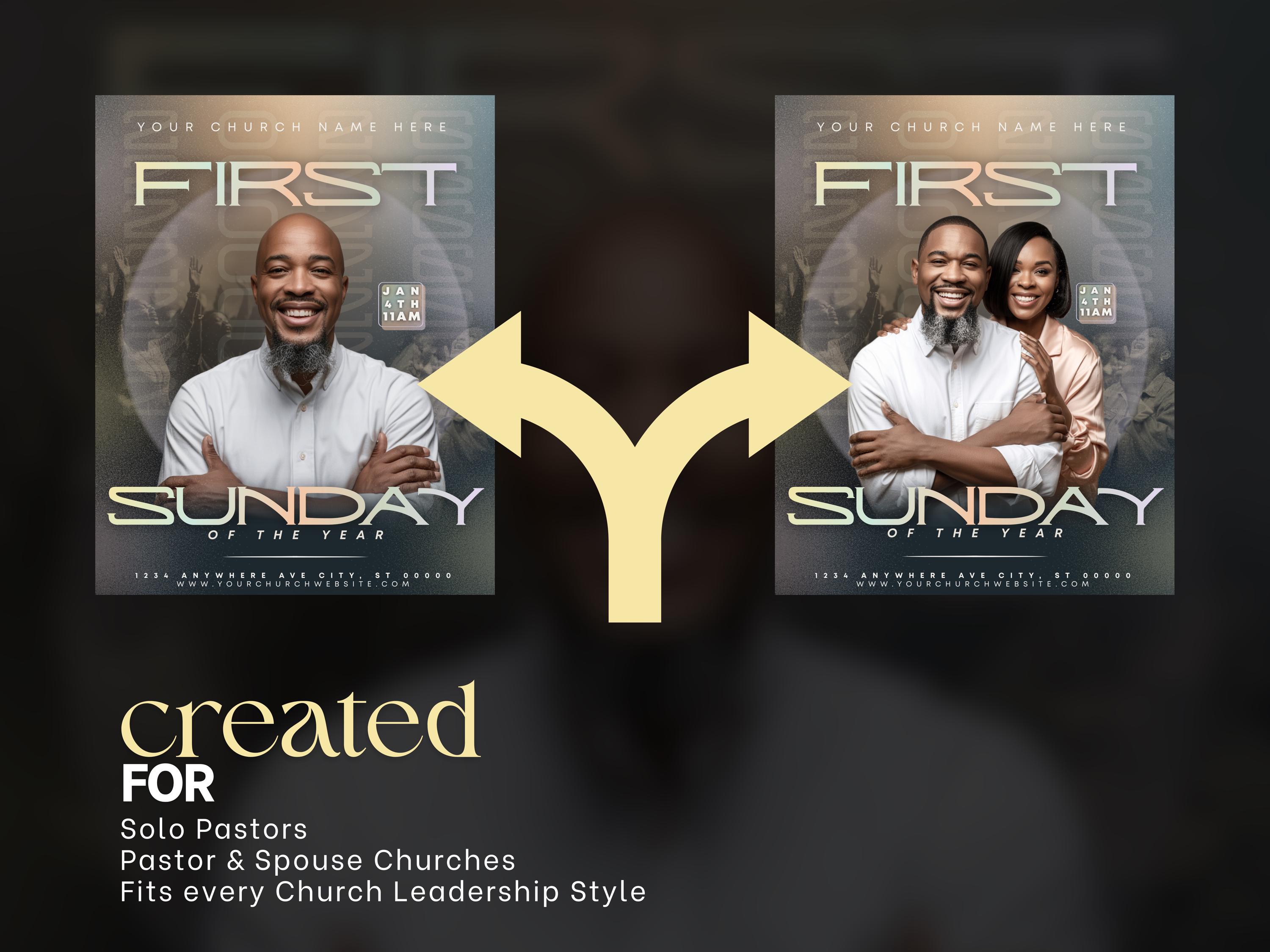Sunday of the Year Church Flyer Template | First Sunday Service Flyer ...