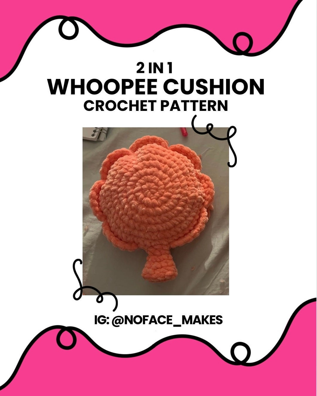 2 in 1 Practical Joke Fart Toy Digital PDF Crochet Pattern - Etsy