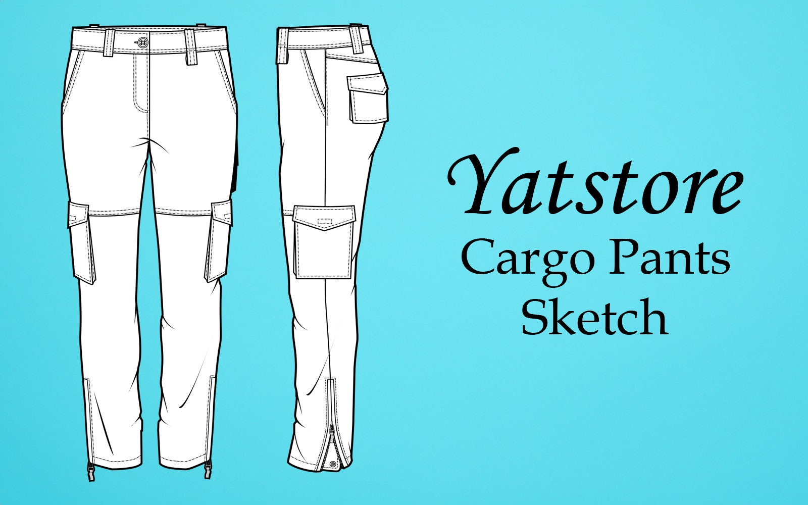 Cargo Pants Stitching Pattern - Etsy