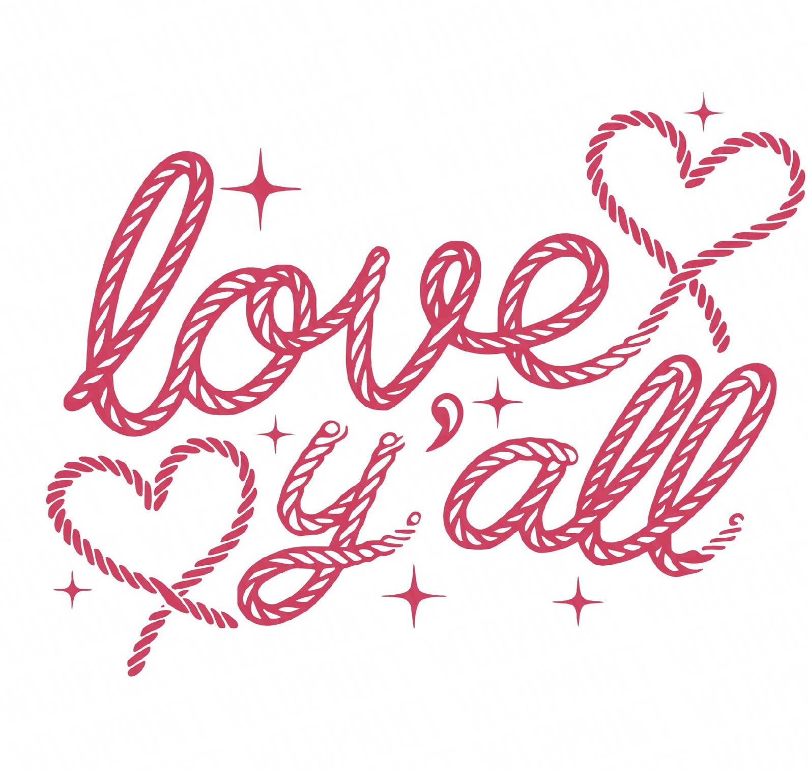 Western Valentine Lasso Love Yall PNG - Etsy