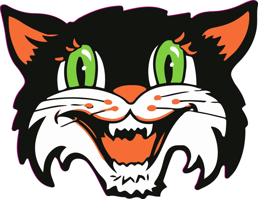 Vintage Cats - PNG Digital Downloads - Halloween Cats - Retro - Etsy