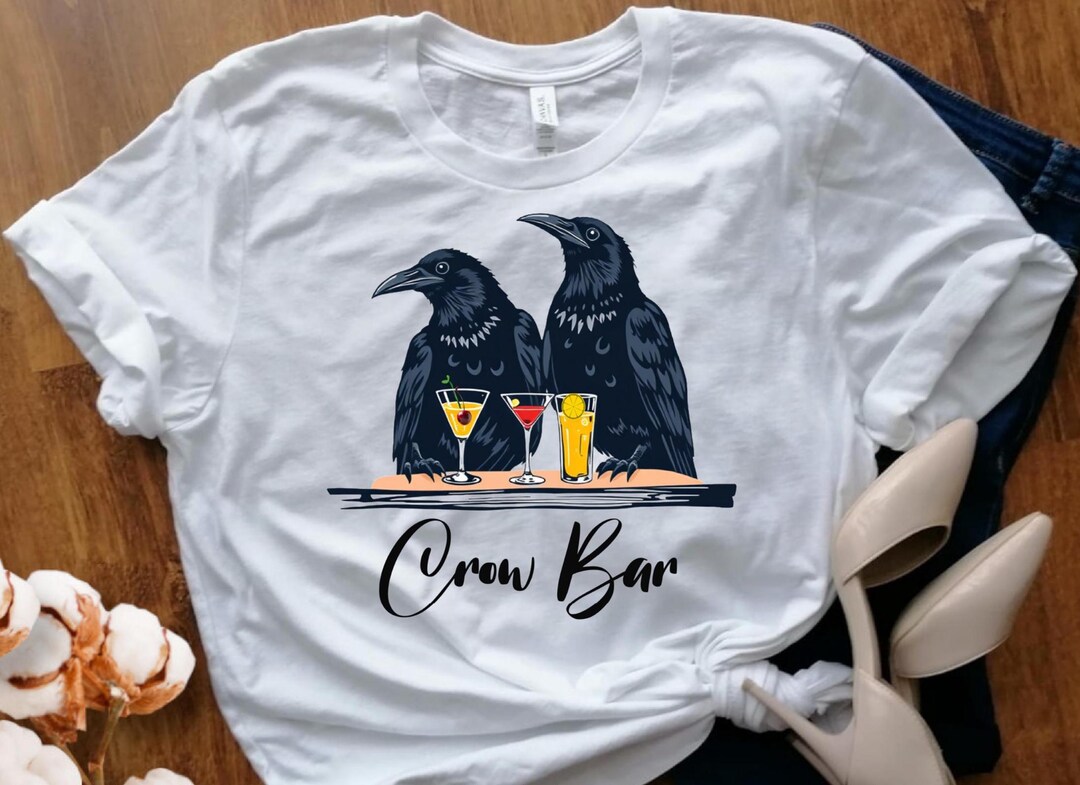 Crow Bar - Funny Crows at a Bar With Cocktails - PNG Instant Digital ...