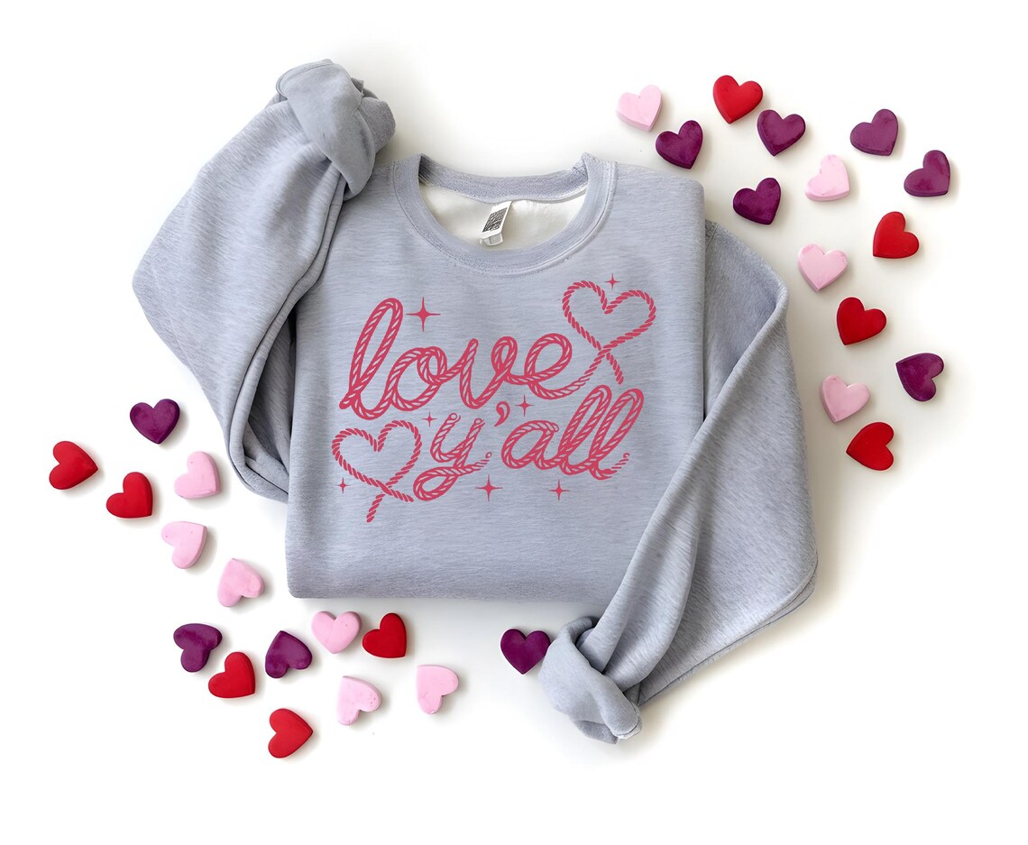 Western Valentine Lasso Love Yall PNG - Etsy