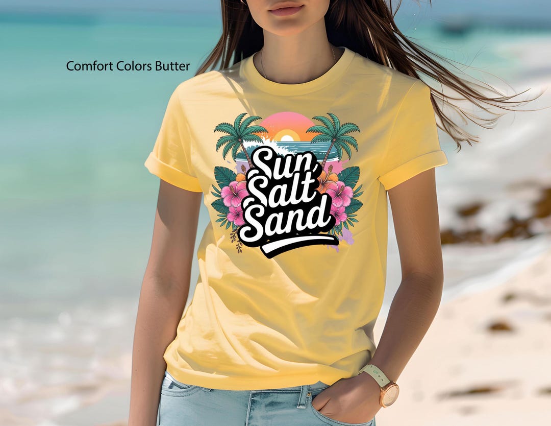 Sun Salt and Sand Png, Beach Girl Png, Summer T-shirt Design, Beach Bum ...