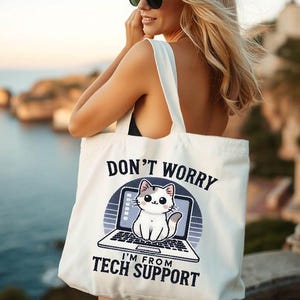 Don't Worry I'm From Tech Support Cat PNG / Sarcasm Funny - Etsy