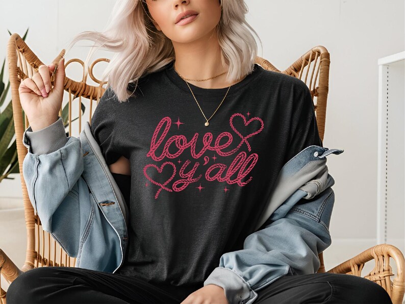 Western Valentine Lasso Love Yall PNG - Etsy