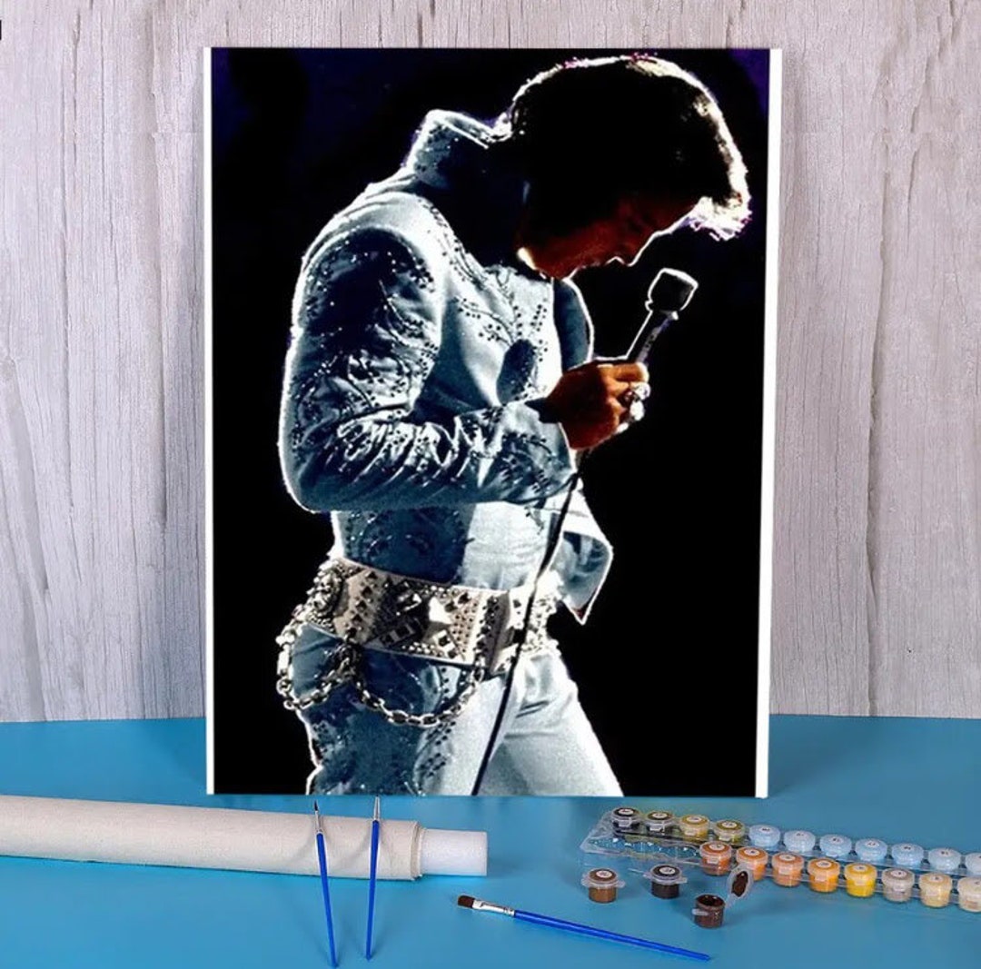 16x20in ELVIS PRESLEY king of Rock N Roll Diy OIL Paint by Number Adult ...