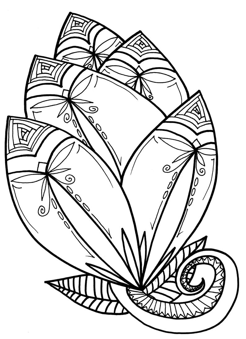 Floral Coloring Pages | Adult Coloring, Coloring Pages, Printable - Etsy