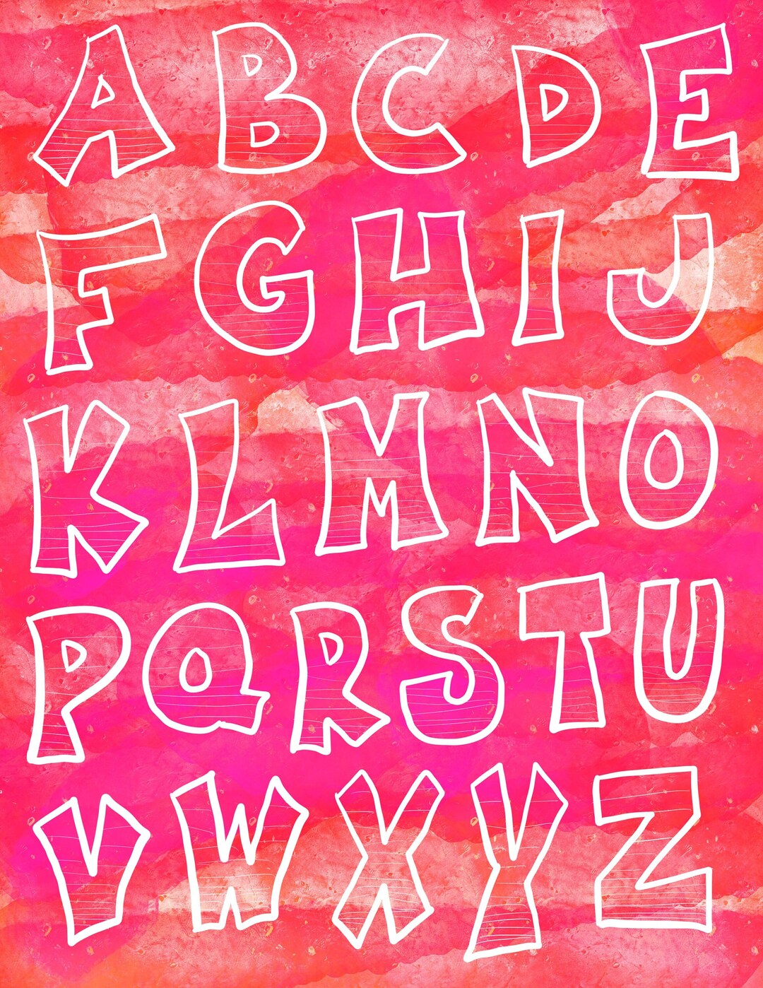 Sherbet Alphabet-block Letters for Stickers, Cut Outs, Teachers, Craft ...