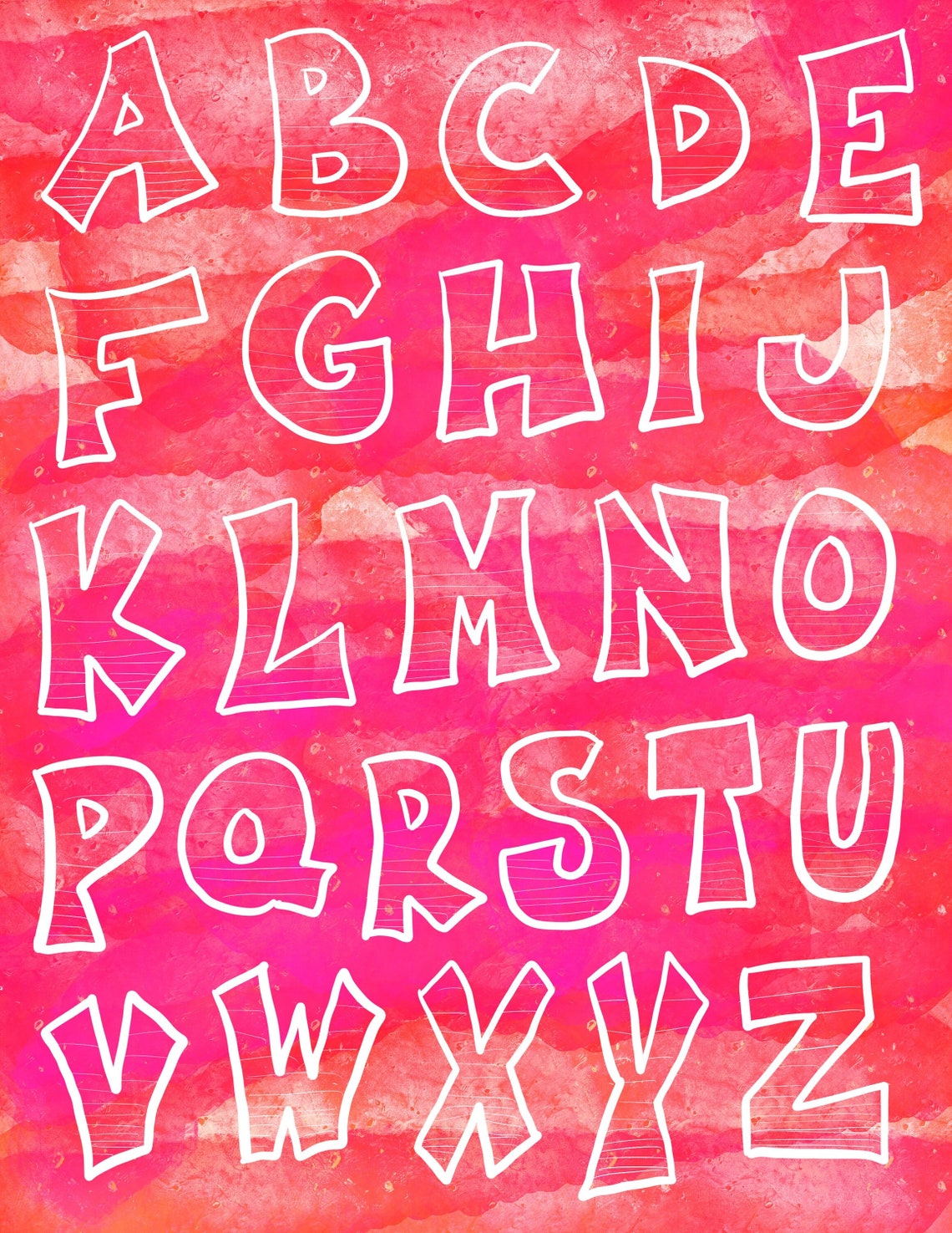 Sherbet Alphabet-block Letters for Stickers, Cut Outs, Teachers, Craft ...