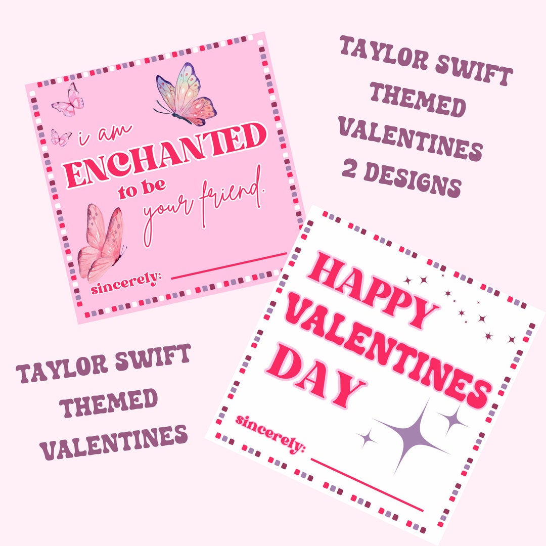Taylor Swift Eras Instant Download Printable Valentines Day Cards, Kids ...