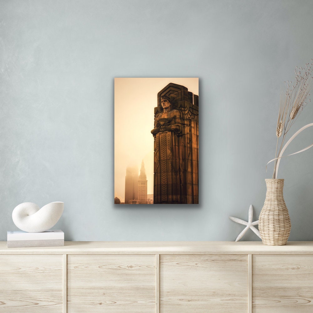 18x12 Cleveland Guardian Statue Photo Print Hope Memorial Bridge - Etsy