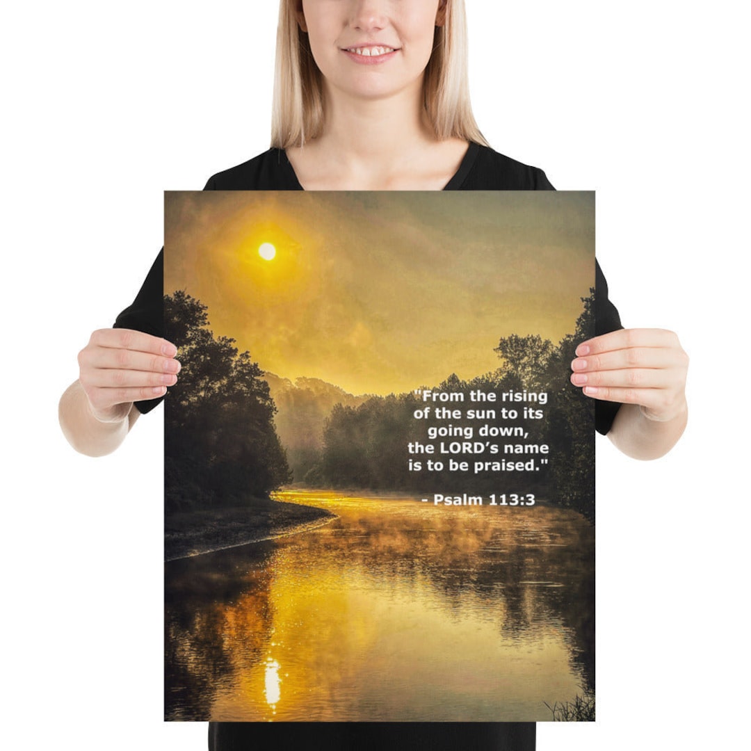 God Morning Photo Print Sun Bible Verse Psalm Wall Art Scripture Image ...