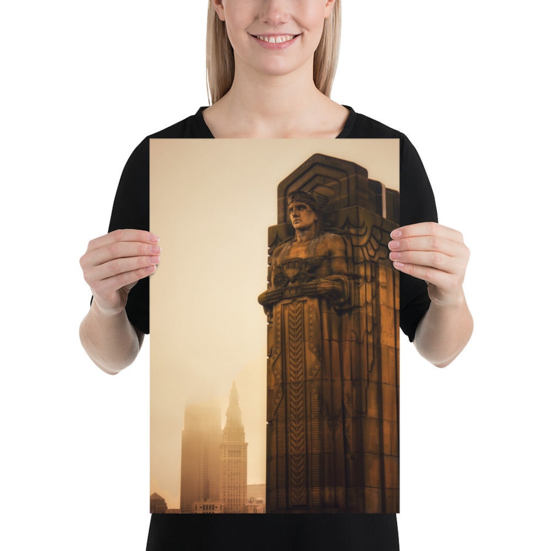 18x12 Cleveland Guardian Statue Photo Print Hope Memorial Bridge - Etsy