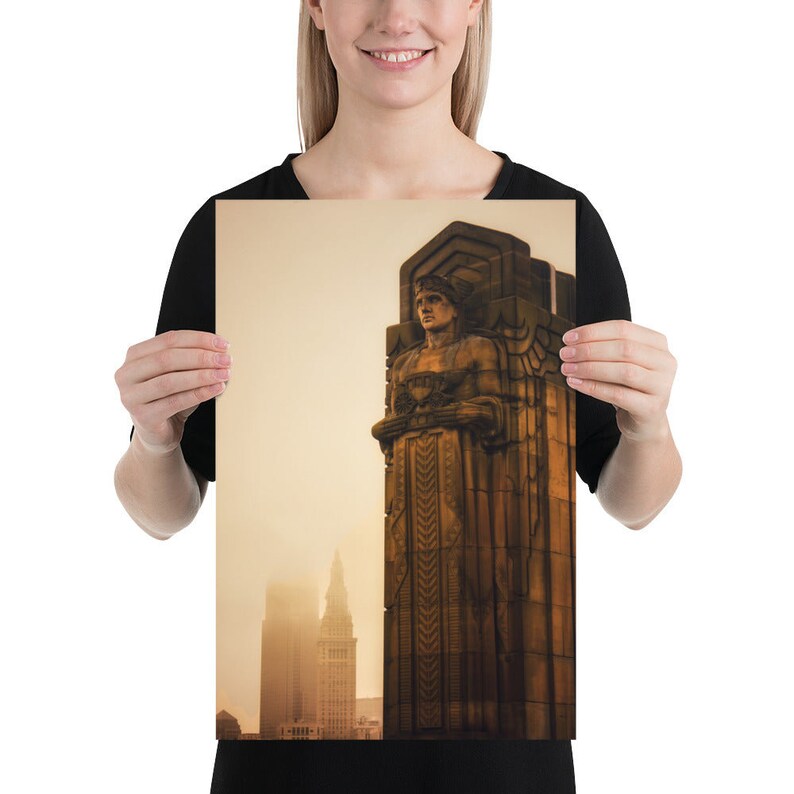 18x12 Cleveland Guardian Statue Photo Print Hope Memorial Bridge - Etsy