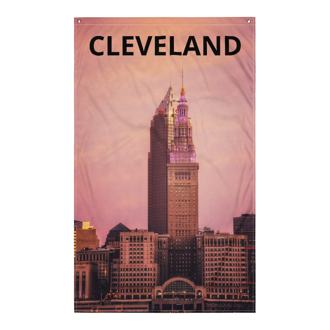 Cleveland Ohio Skyline Flag - Etsy