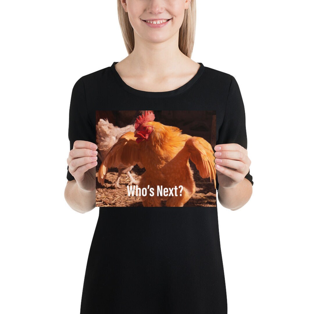 Funny Chicken Poster - Etsy