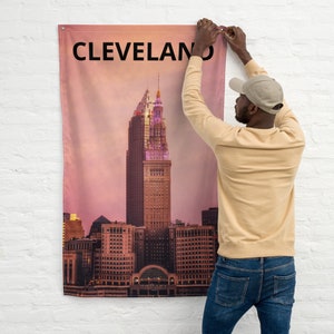 Cleveland Ohio Skyline Flag - Etsy
