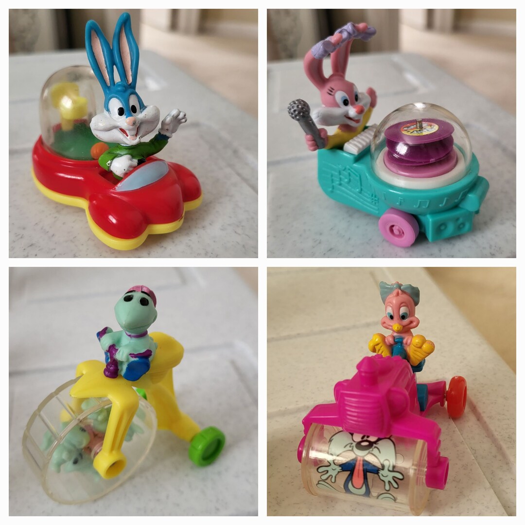 Vintage LOT 4 1992 Mcdonald's Tiny Toons Wacky Rollers Happy Meal Toys ...