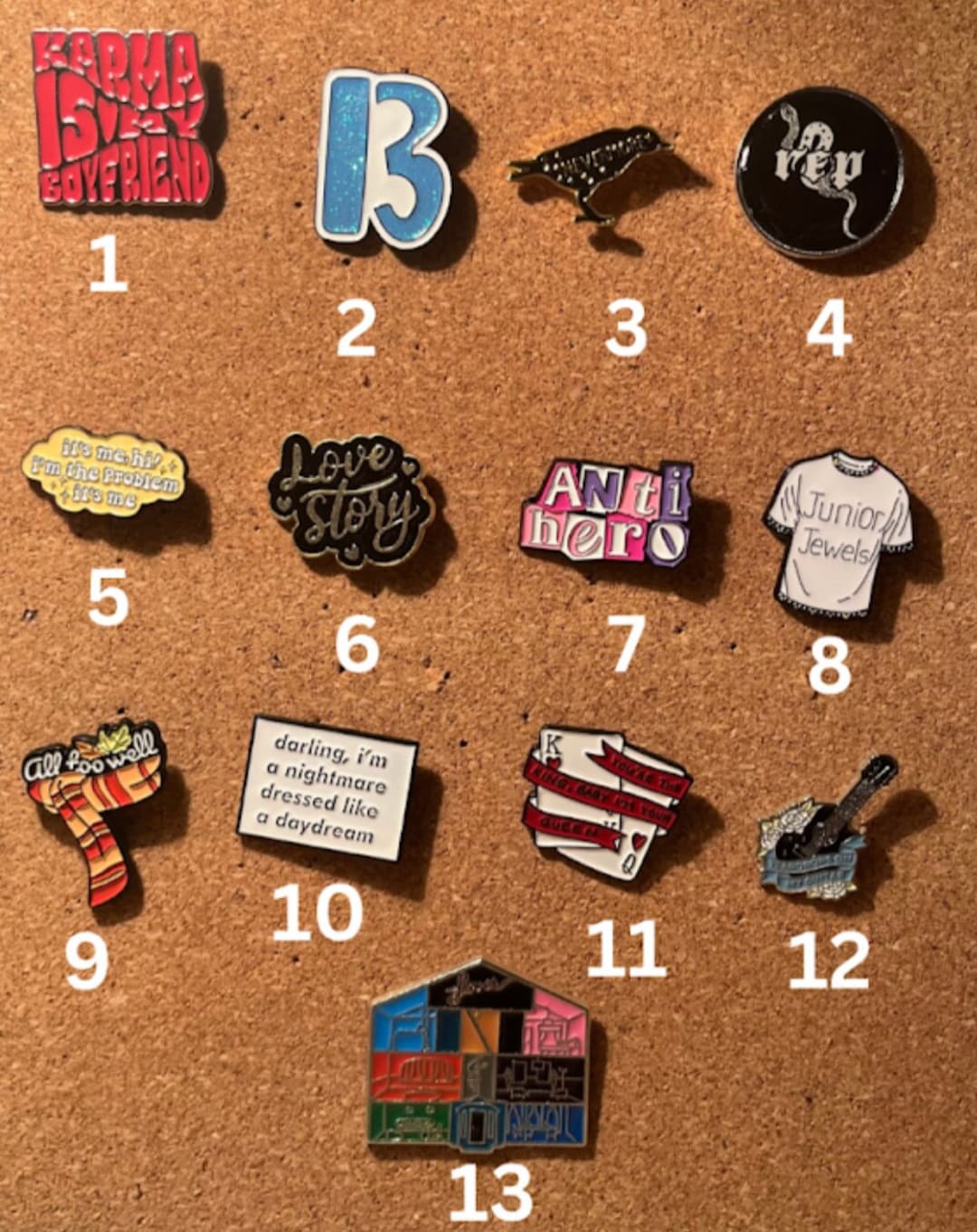 Taylor Swift Inspired Pins - Etsy