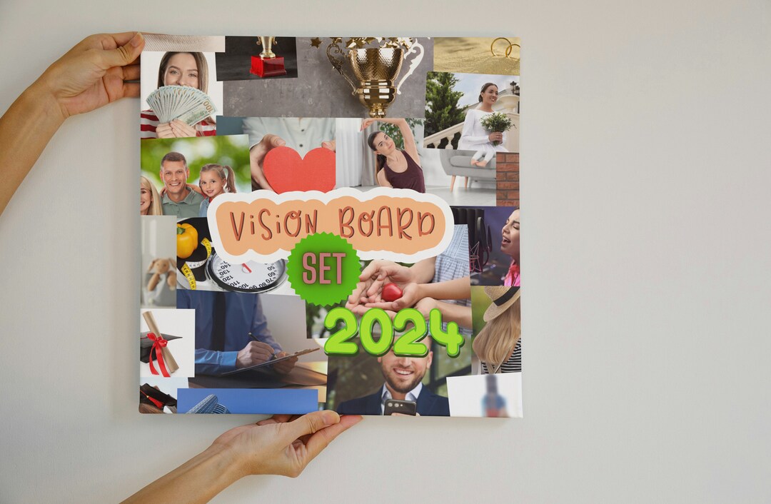 2024 Vision Board Kit: Printable Templates for a Year of Growth ...