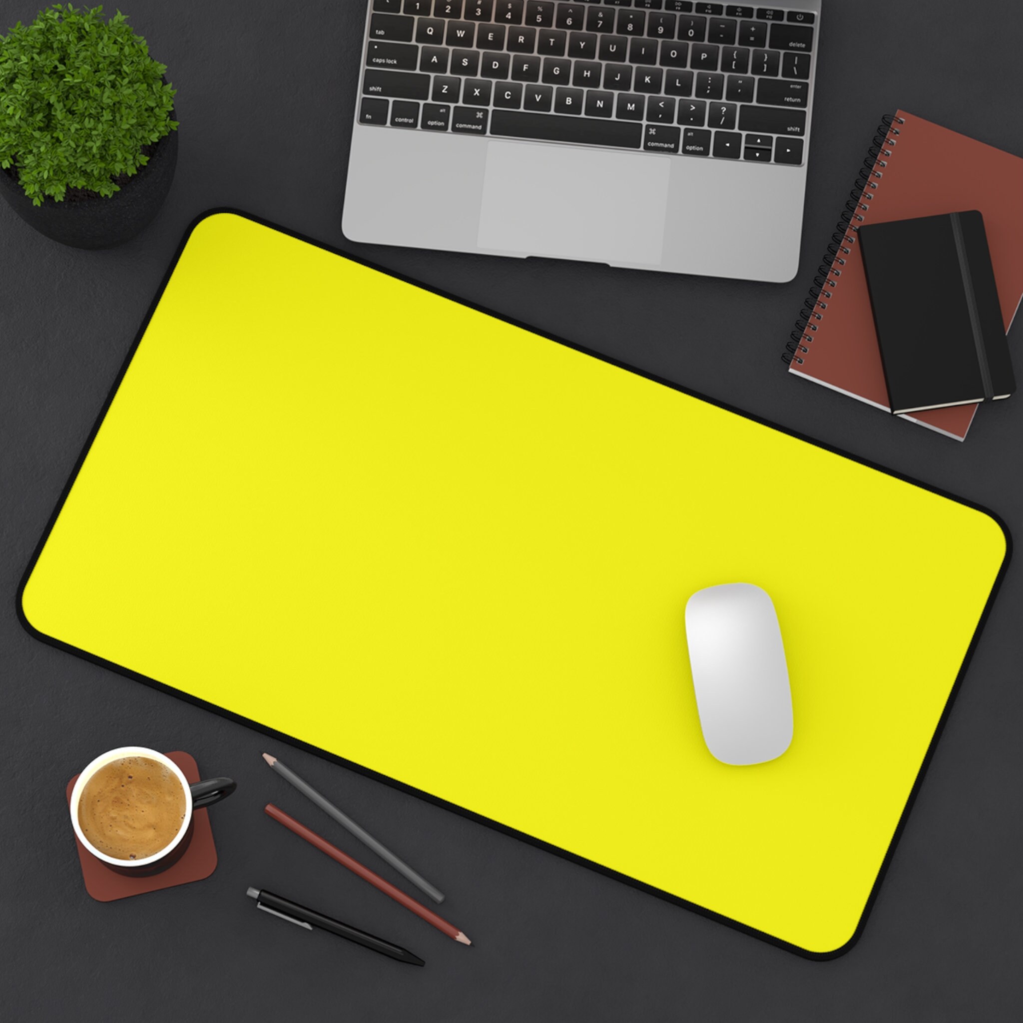 Bright Yellow Desk Mat/yellow Desk Mat/single Color Desk Mat/desk Mat ...