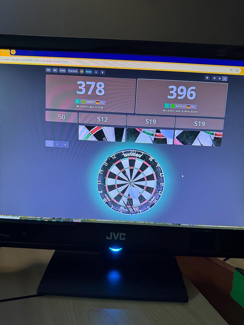 Automatic Scoring CUSTOM LED Dart Board Ring - Man Cave - Darts ...
