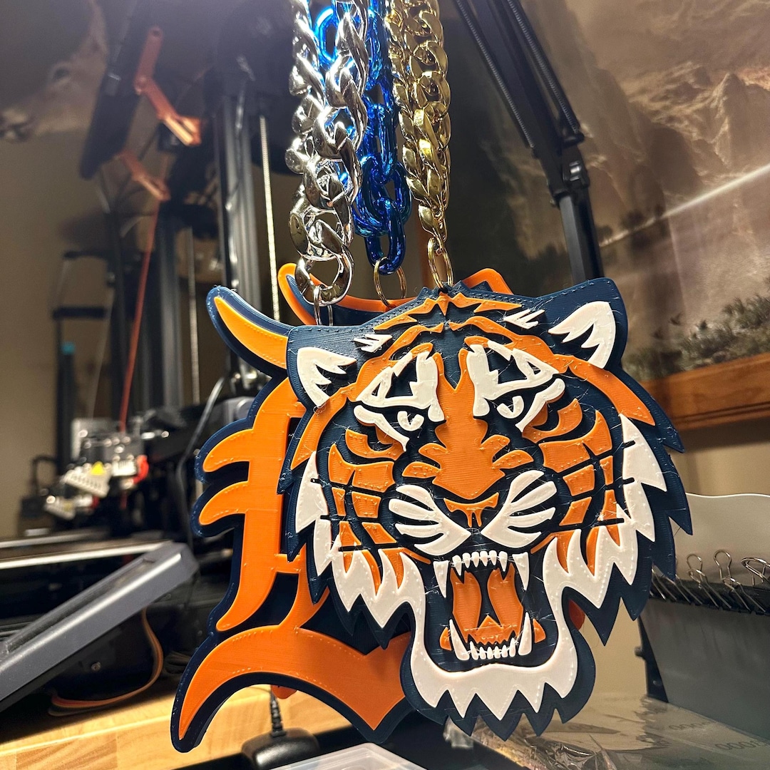 Detroit Tigers Baseball Hype Chain - Durable Strong Material 3D Printed ...