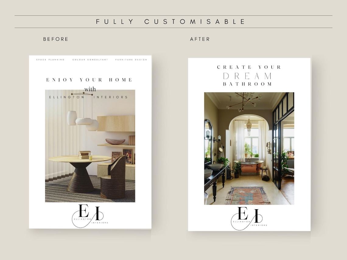 Interior Design Flyer Template Customisable Small Business Flyer Design ...