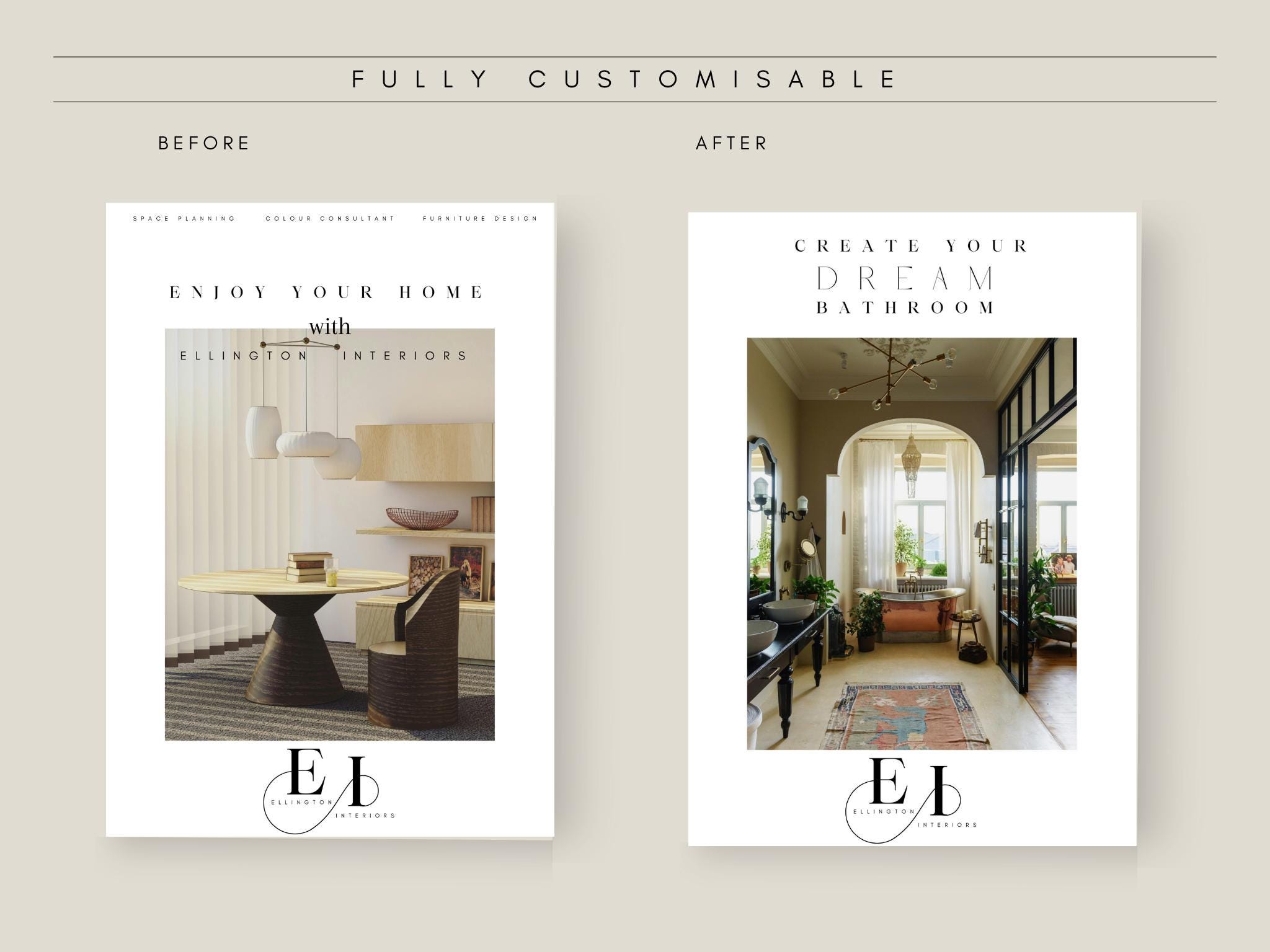 Interior Design Flyer Template Customisable Small Business Flyer Design ...