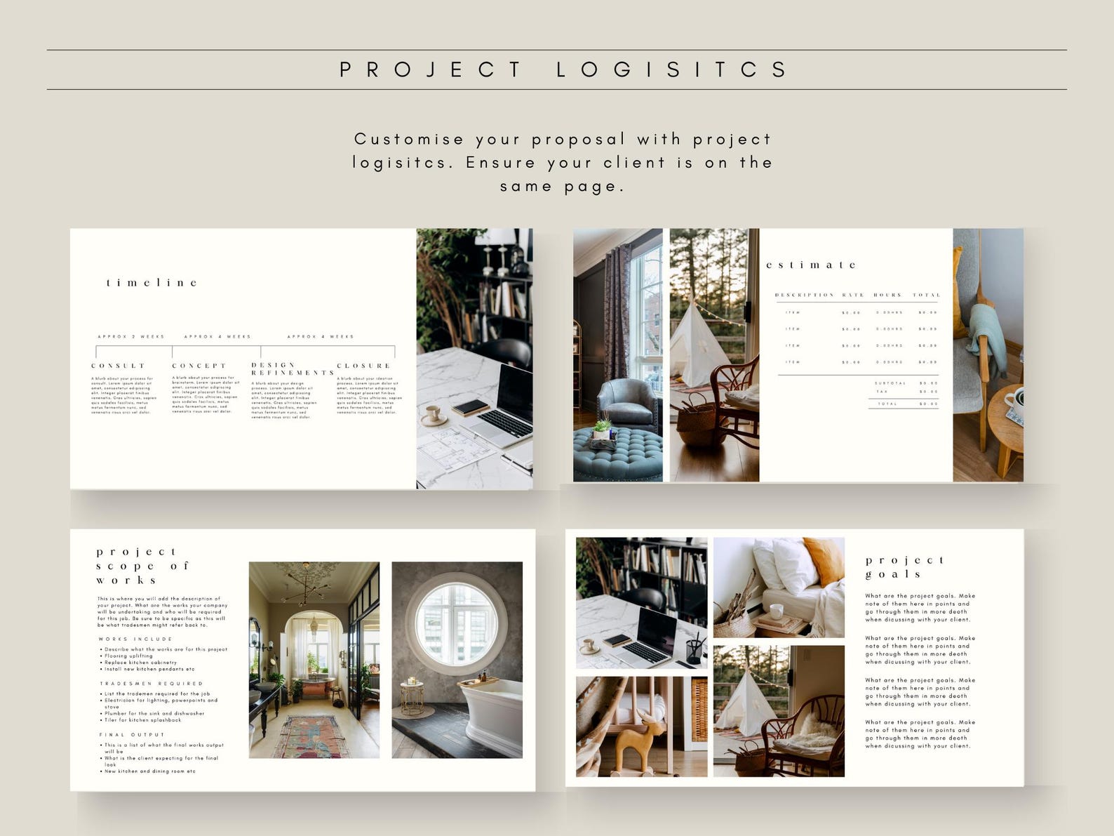 Project Proposal Template Design Presentation Interior Design ...