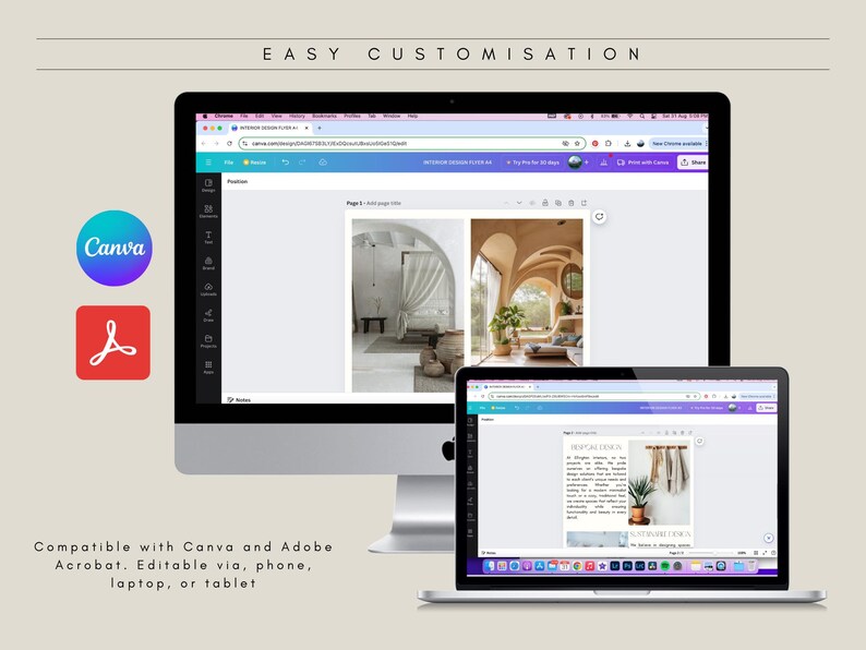 Interior Design Flyer Template Design Bifold Brochure Template Interior ...