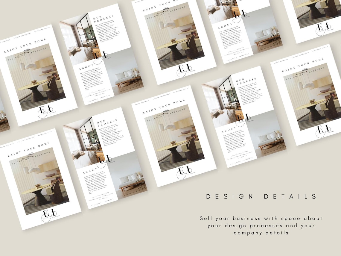 Interior Design Flyer Template Customisable Small Business Flyer Design ...