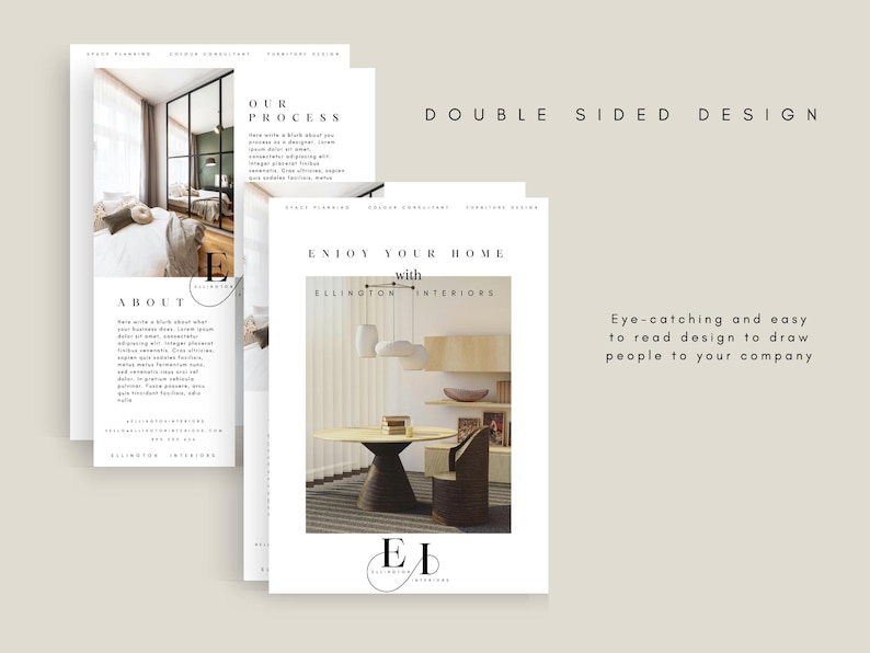 Interior Design Flyer Template Customisable Small Business Flyer Design ...