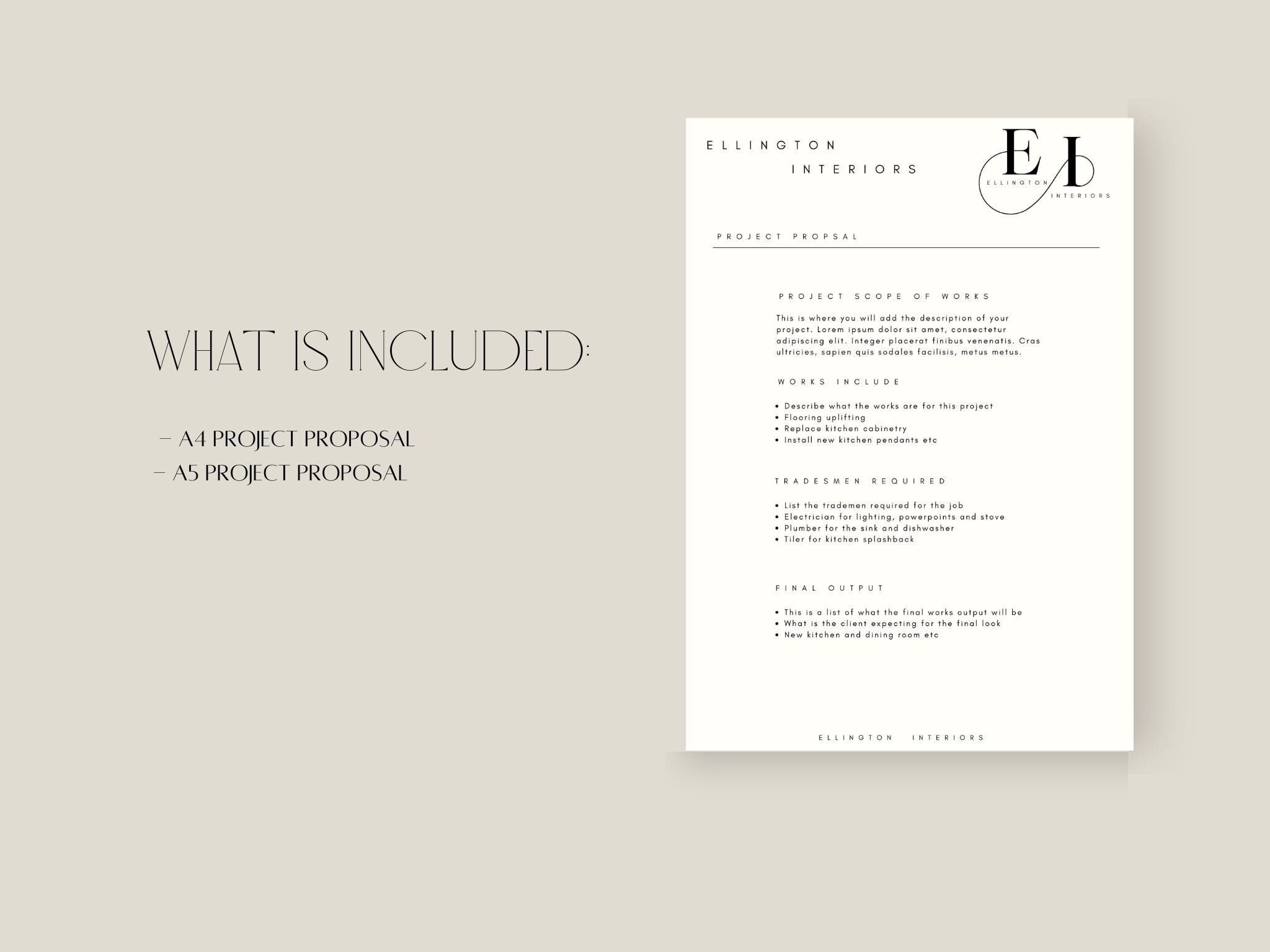 Project Proposal Template Interior Design Document Template Small ...