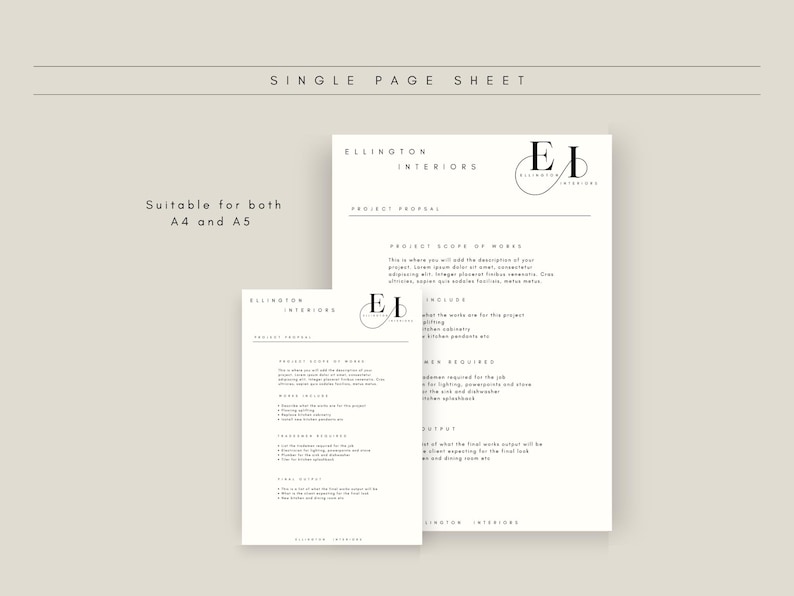 Project Proposal Template Interior Design Document Template Small ...