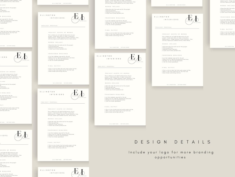 Project Proposal Template Interior Design Document Template Small ...