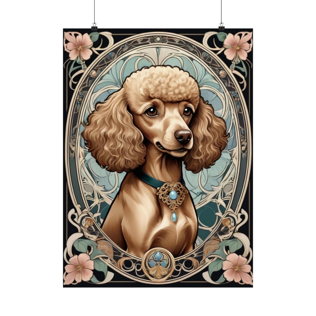 Poodle Portrait, Dog Art Painting, Poodle Gift, Gift for Dog Lovers ...