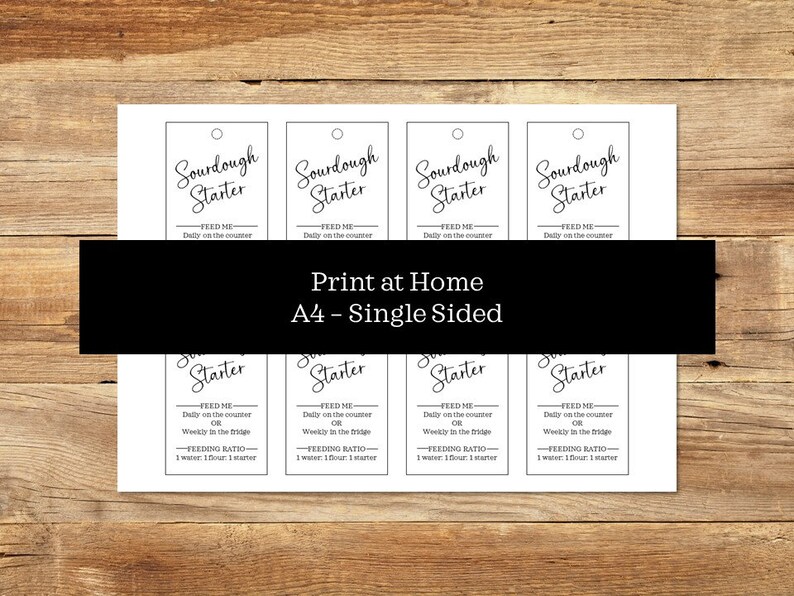 Sourdough Starter Gift Tag Print at Home Label - Etsy