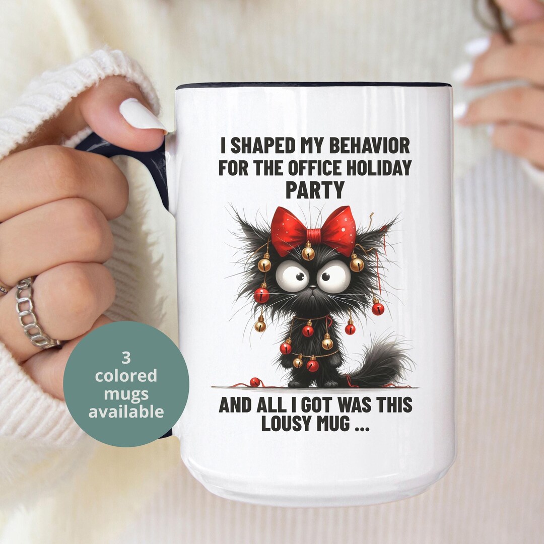 Funny Angry Cat Coffee Cup for Behavioral Analyst Sarcastic Work Mug ...