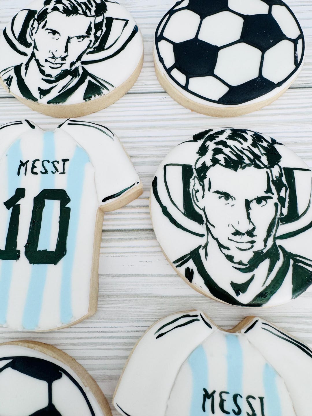 Messi Soccer Cookies (12 Count) Personalized Cookies Handmade Sugar ...