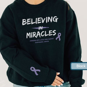 Esophageal Cancer Sweatshirt Miracle Christian Merch Chemo Shirt Cancer ...